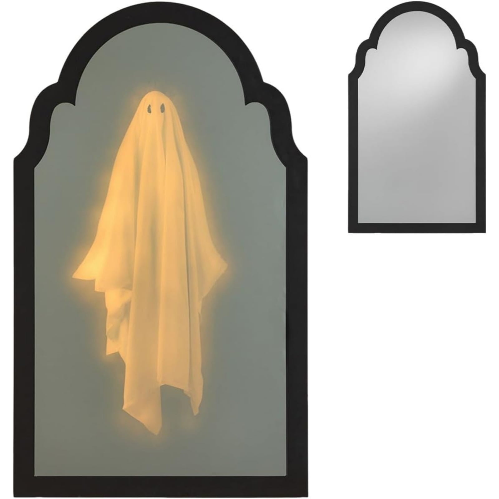 2025 Halloween Novelty 13.78inch Ghost Hologram Mirror, Spooky LED ...