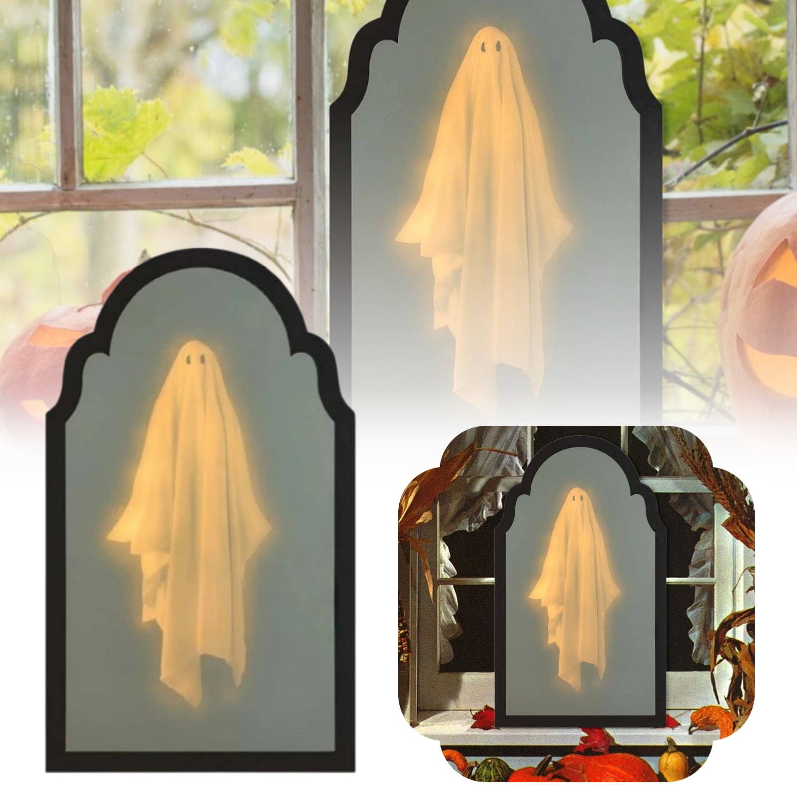 2025 Halloween Novelty Ghost Mirror, Ghost Mirror Hologram, Haunted ...