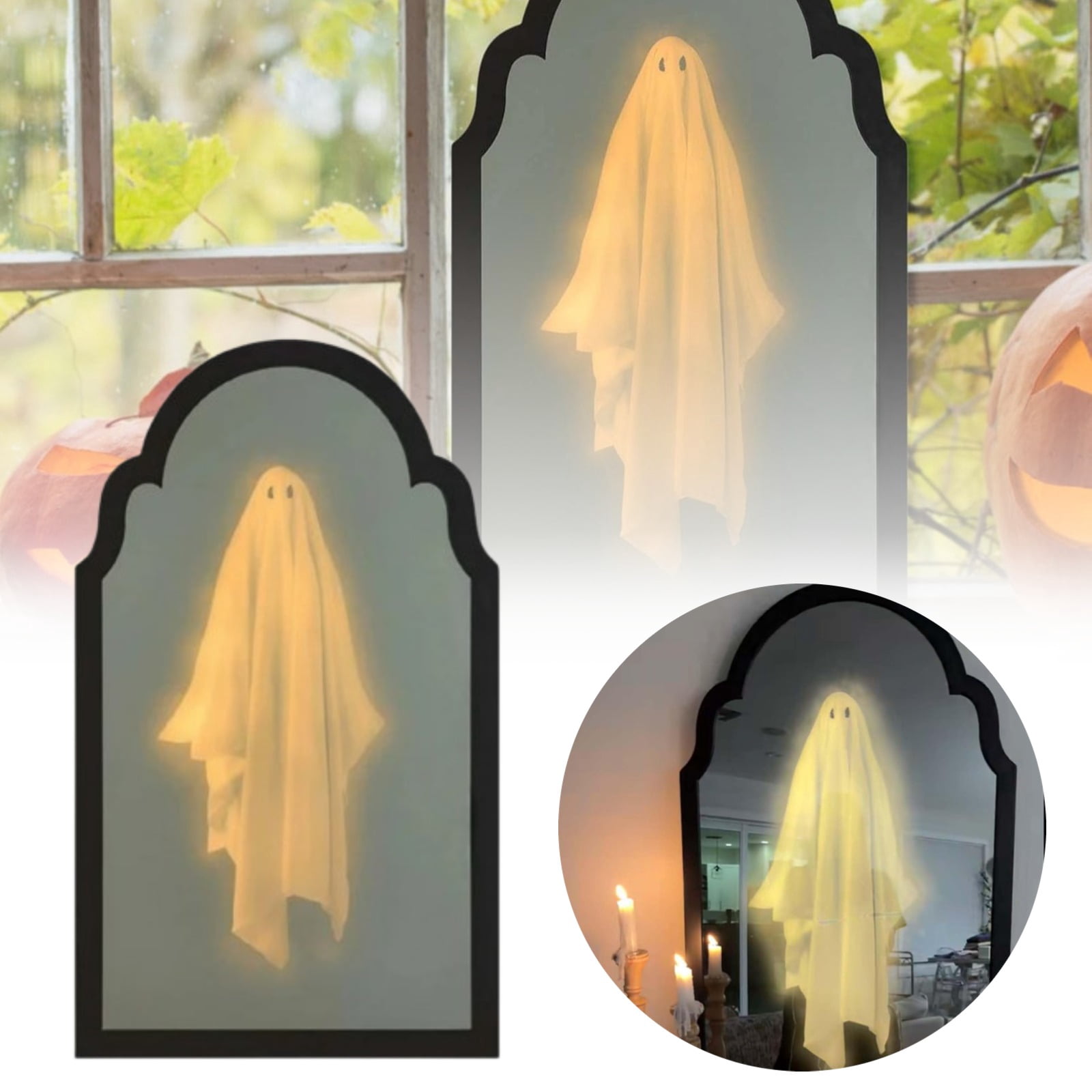 2025 Halloween Novelty Ghost Mirror, Ghost Mirror Hologram, Haunted ...