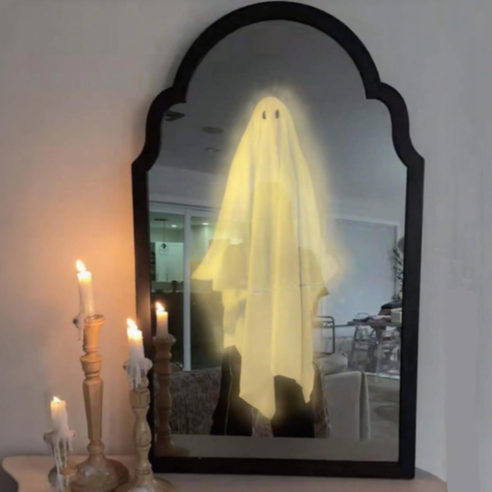 2025 Halloween Novelty Ghost Mirror, Hologram Ghost Mirror with Creepy ...