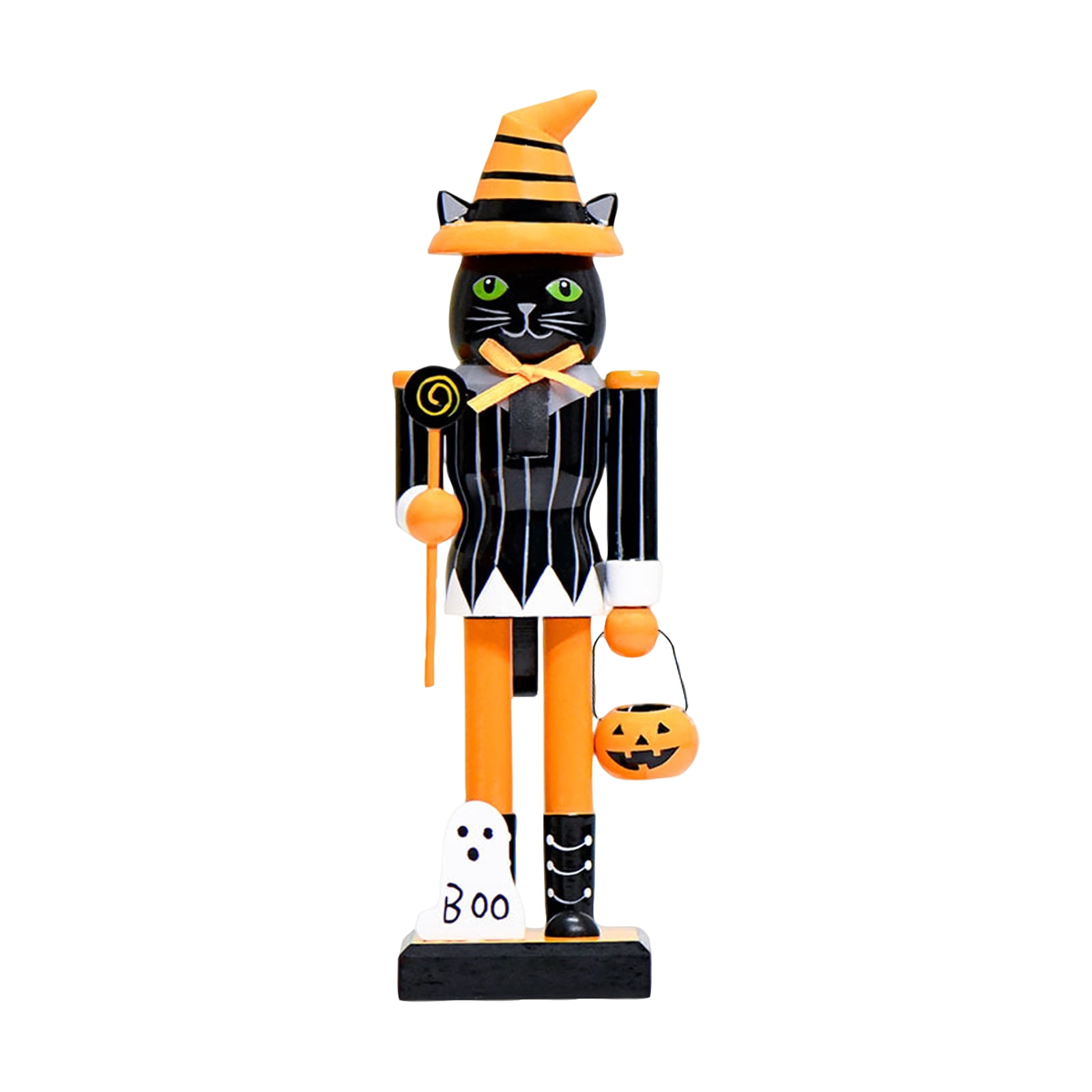2025 Halloween Nutcracker Soldier, 5.9" Wooden Pumpkin Nutcracker ...