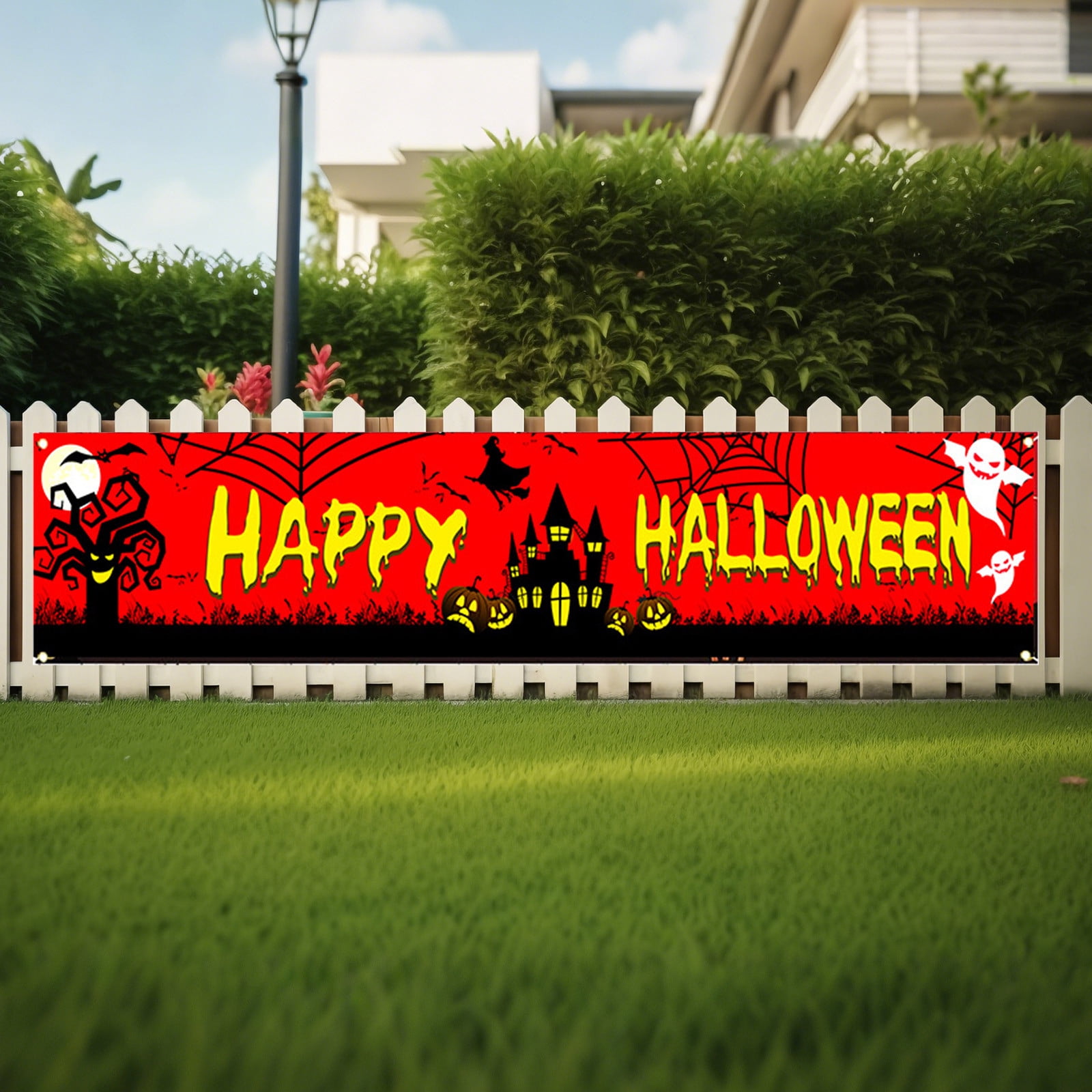 2025 Halloween Party Banner Decorations Scary Hanging Banners, Indoor ...