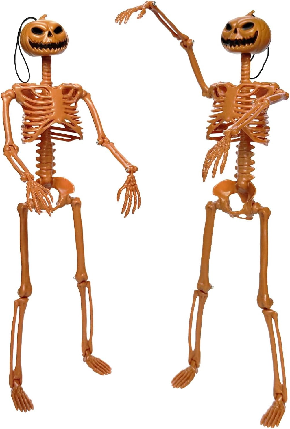 2025 Halloween Pumpkin Skeleton Decoration, Jointed Skeleton, Creepy ...