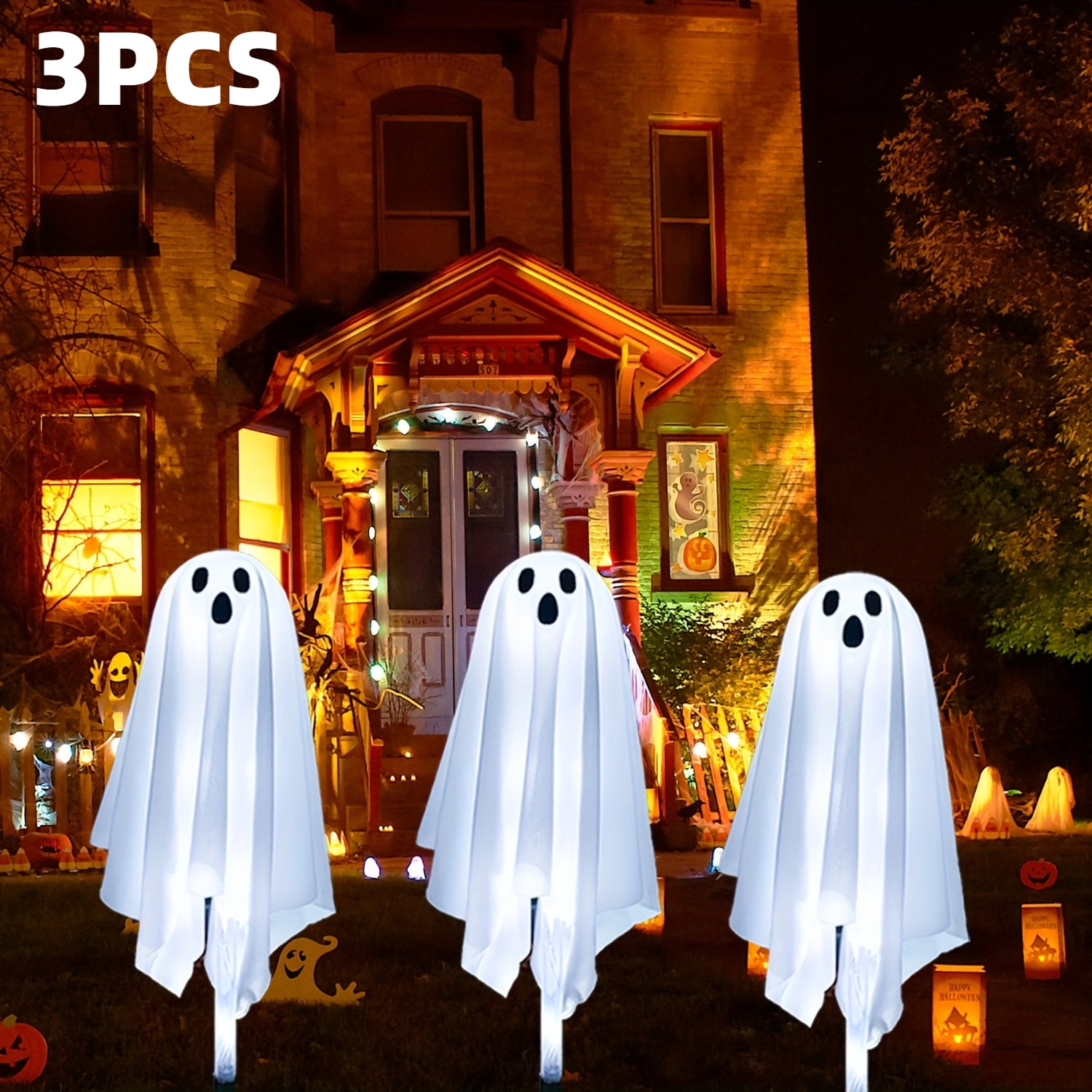 2025 Halloween Solar Lights - Outdoor Spooky Decor with Auto Sensor ...