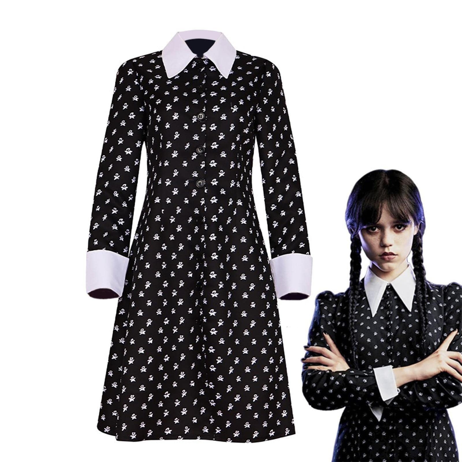 2025 Halloween Wednesday Addams Costume, Wednesday Addams Dress Girls ...