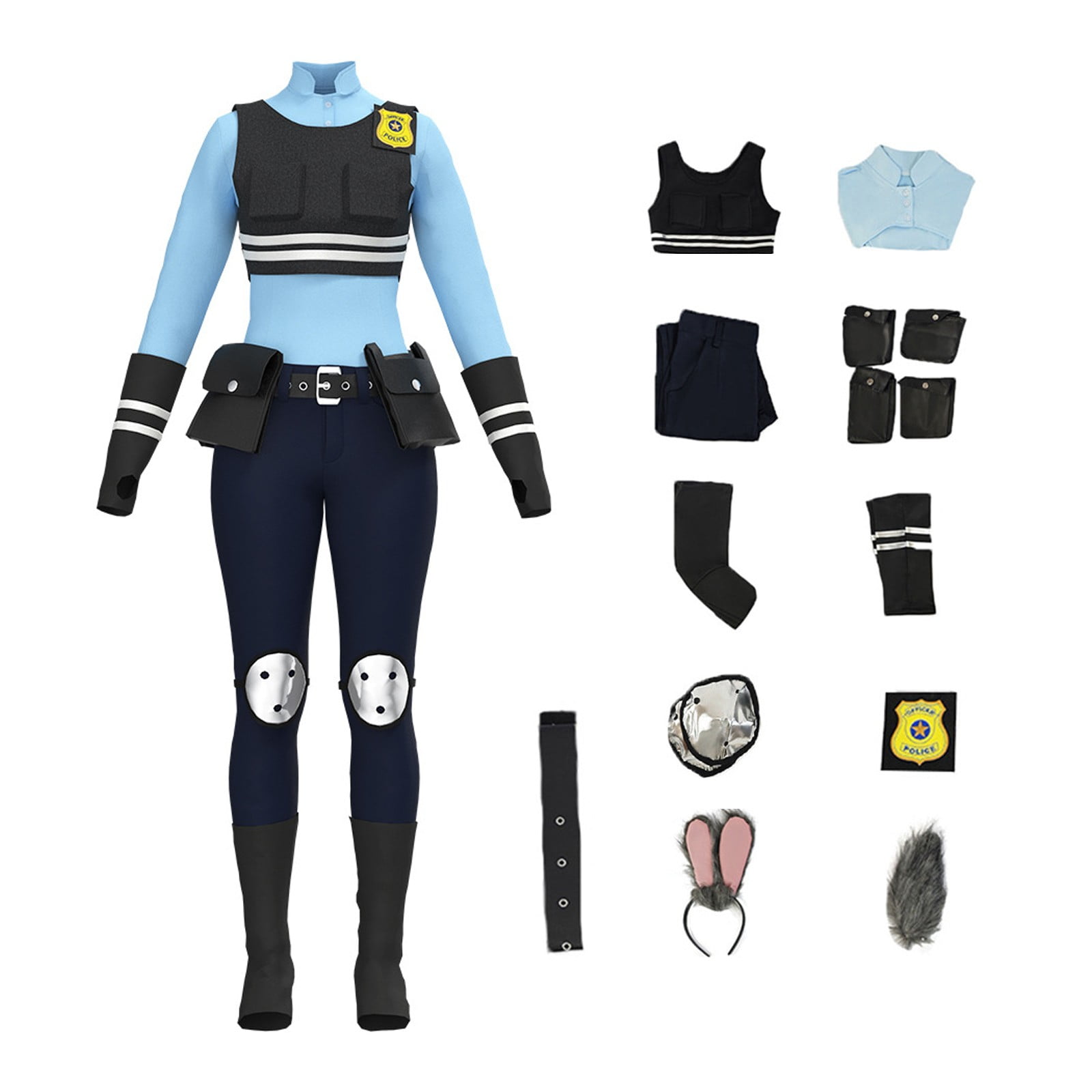 2025 Halloween Zooto-pia Costume, Officer Judy Costume for Teens And ...