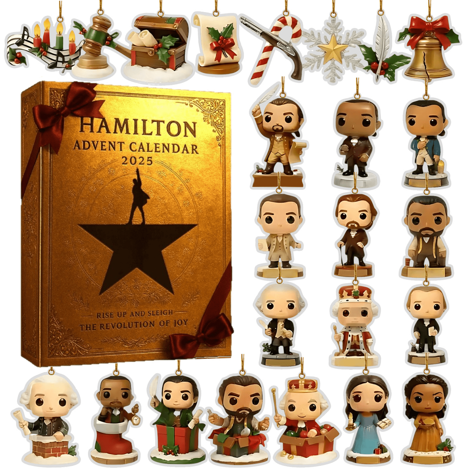 2025 Hamilton Xmas Advent Calendar, 24 Days Holiday Countdown Set 24 ...