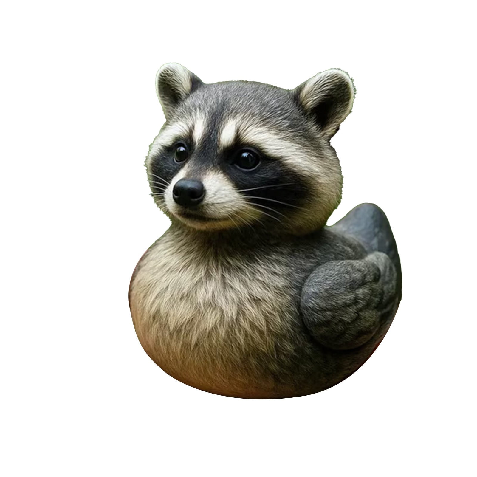 2025 Hand-Painted Wildlife Animal Resin Raccoon Duck Set, Limited ...