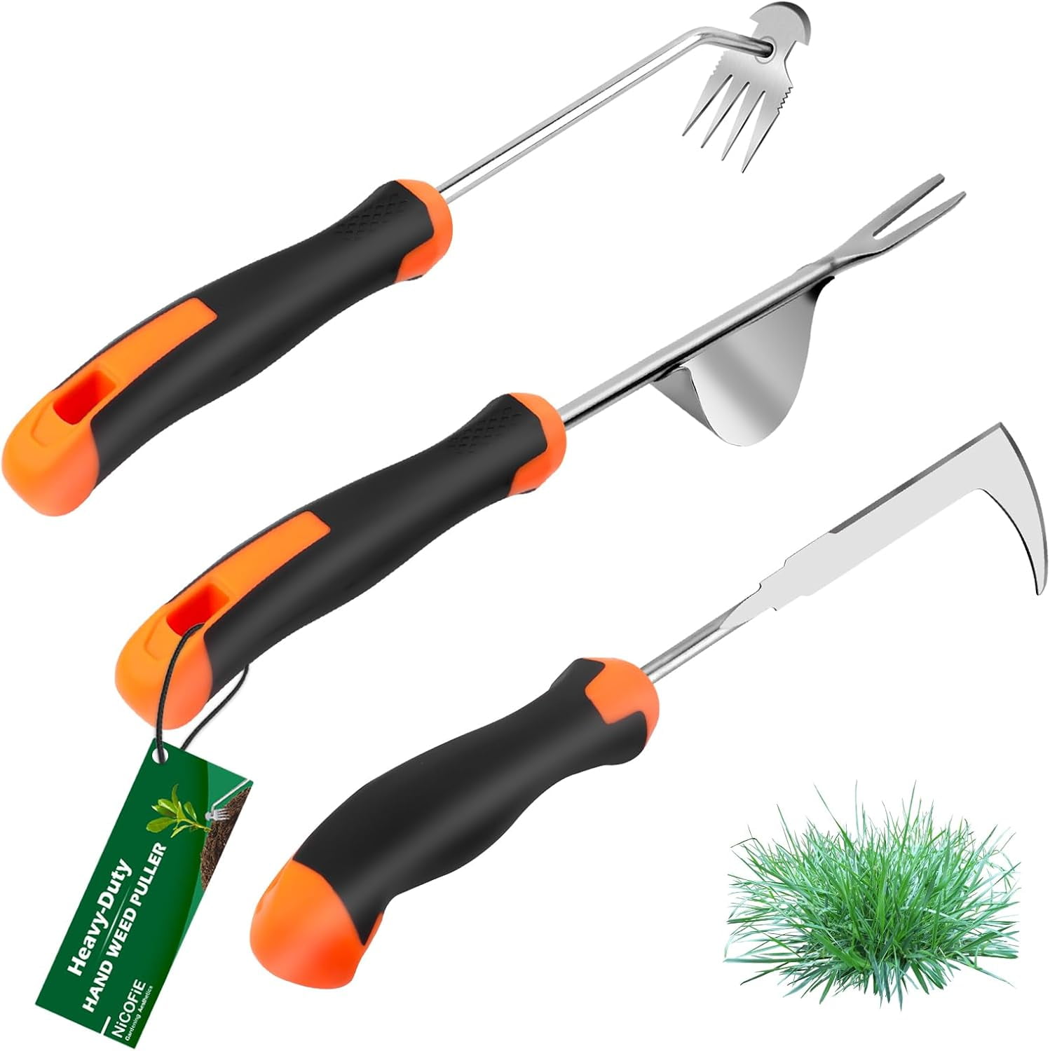 2025 Hand Weeder Tool, Rubber Handle Manual Puller Uprooting Weeding ...