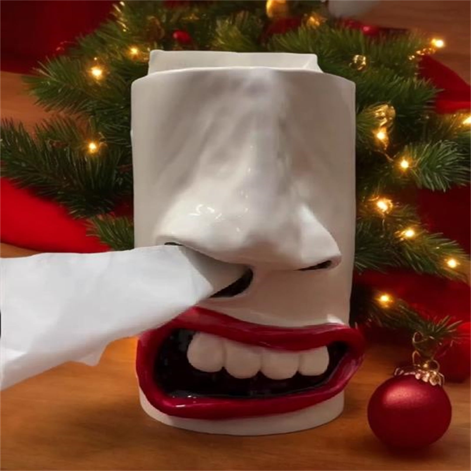 2025 Handmade Funny Face Tissue Holder, Novelty Tissue Dispenser with ...