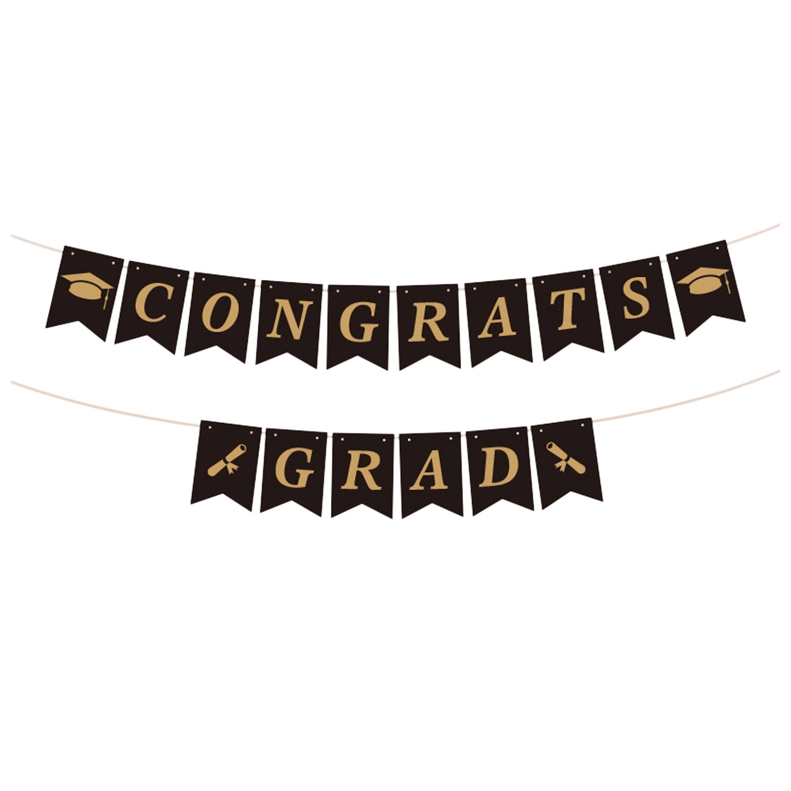 2025 Happy Graduation Banner Glitter Graduation Hats Banners Garlands ...