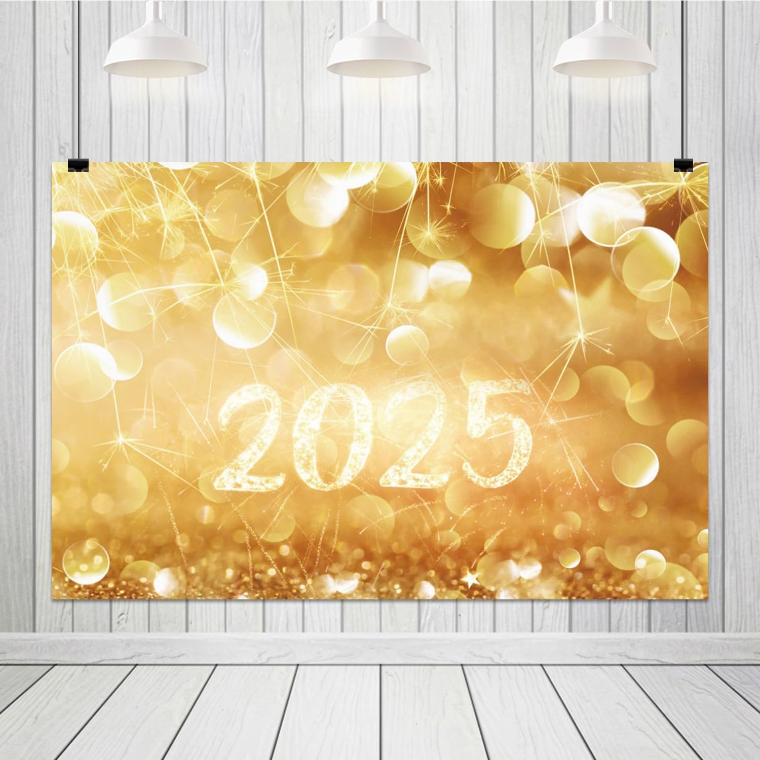 2025 Happy New Year Backdrop Sparklers Fireworks Party Photography ...