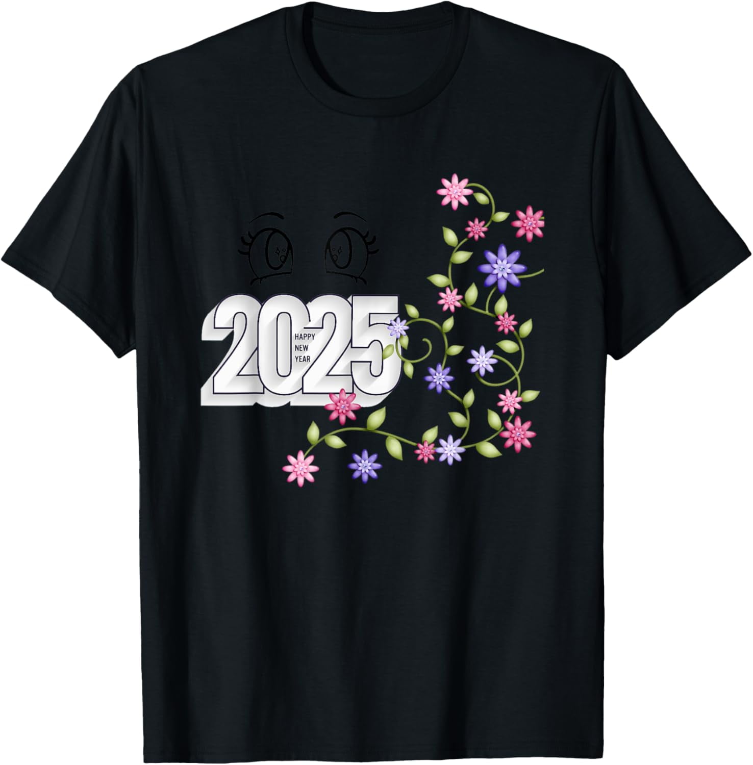 2025 Happy New Year Best Wishes Inspiring Messages T-Shirt - Walmart.com