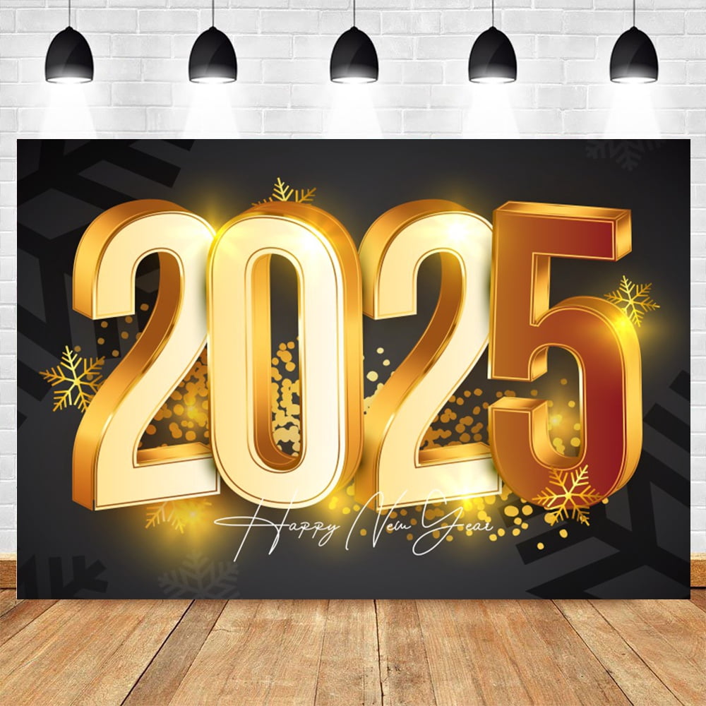 2025 Happy New Year Photography Backdrop New Year's Eve Party Balloon ...