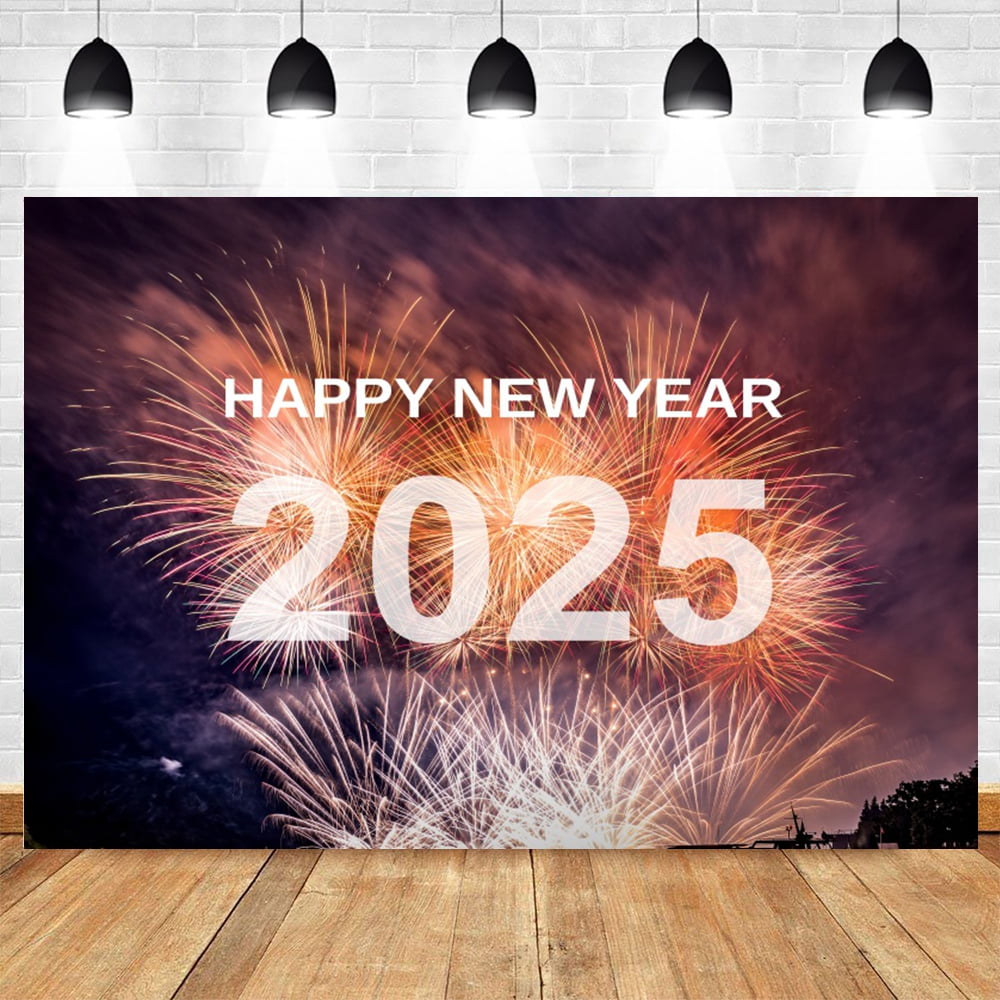 2025 Happy New Year Photography Backdrop New Year's Eve Party Balloon ...
