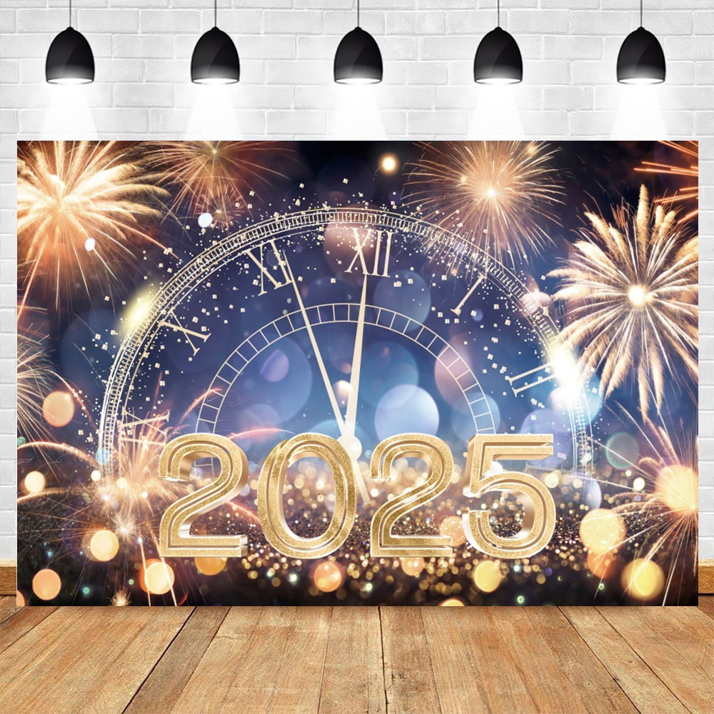 2025 Happy New Year Photography Backdrop New Year's Eve Party Balloon ...