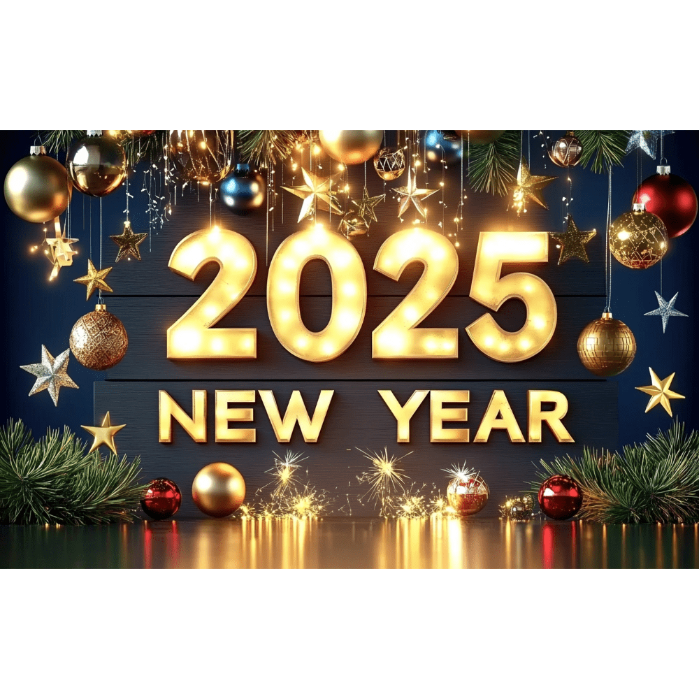 2025 Happy New Year Theme Party Background Banner New Year Celebrate ...
