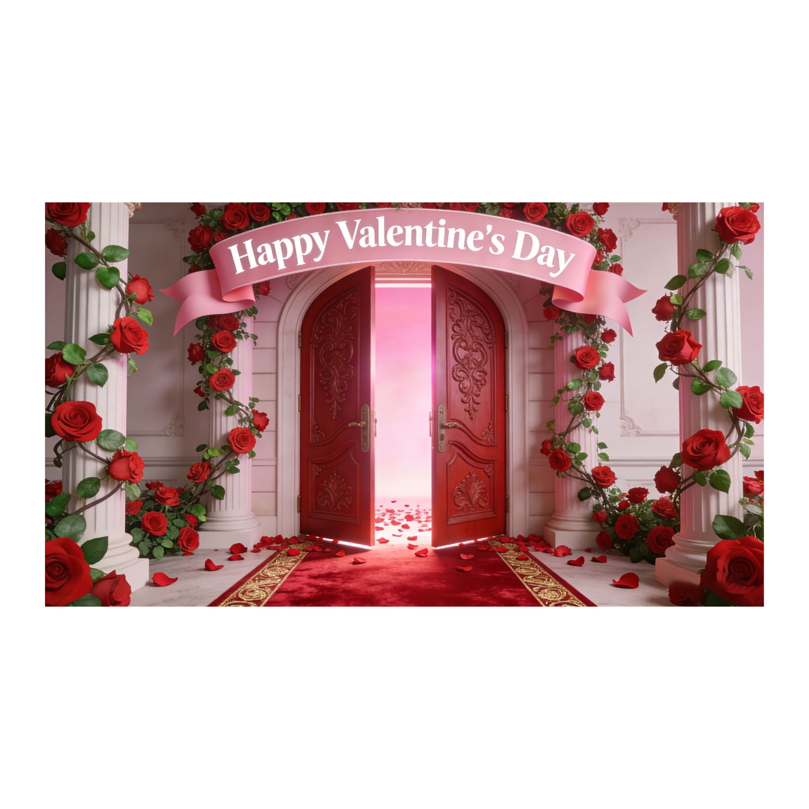 2025 Happy Valentine's Day Garage Door Banner Cover 400x180cm Valentine ...