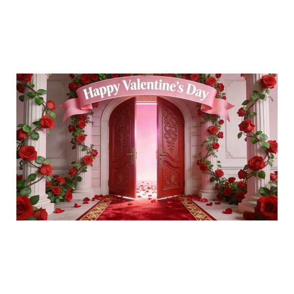 2025 Happy Valentine's Day Garage Door Banner Cover 400x180cm Valentine ...