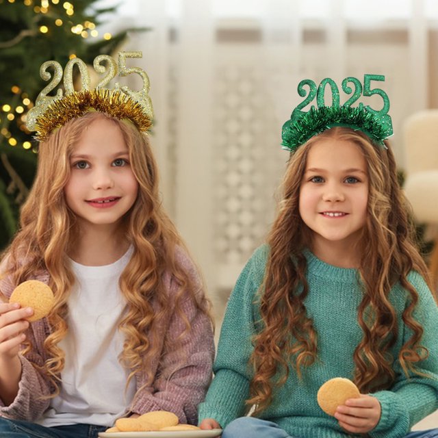 2025 Headband Shiny Glitter New Year Celebrations Music Festivals ...