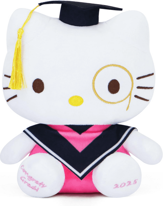 2025 Hello Kitty Graduation Plush Stuffed Animal Toy, 7.8" Class of ...
