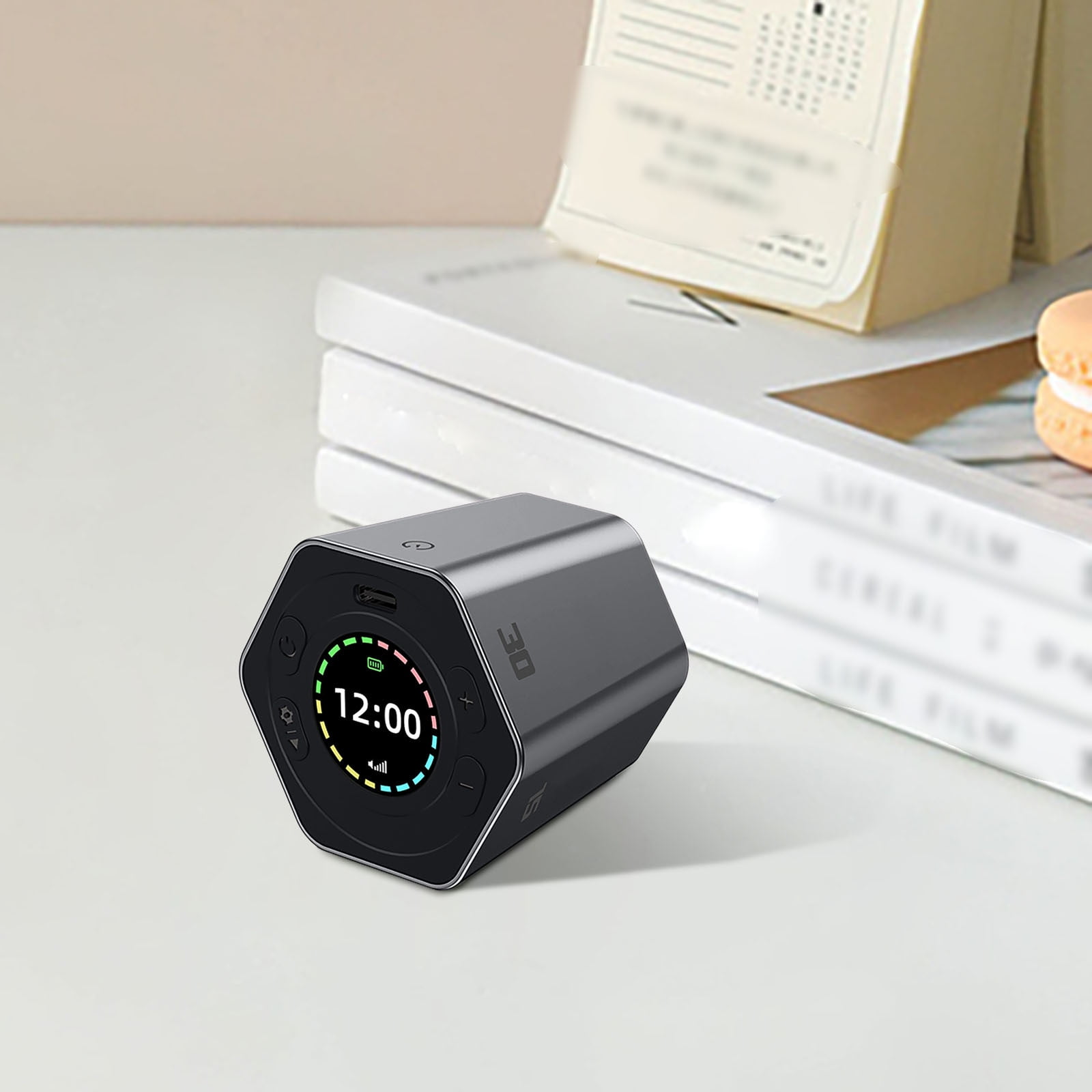 2025 Hexagon Flip Timer â Ti Me Management Pomodoro Desk Productivity