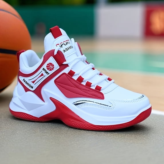 2025 High-Top Basketball Shoes in White for Men, Casual Trendy Outdoor ...