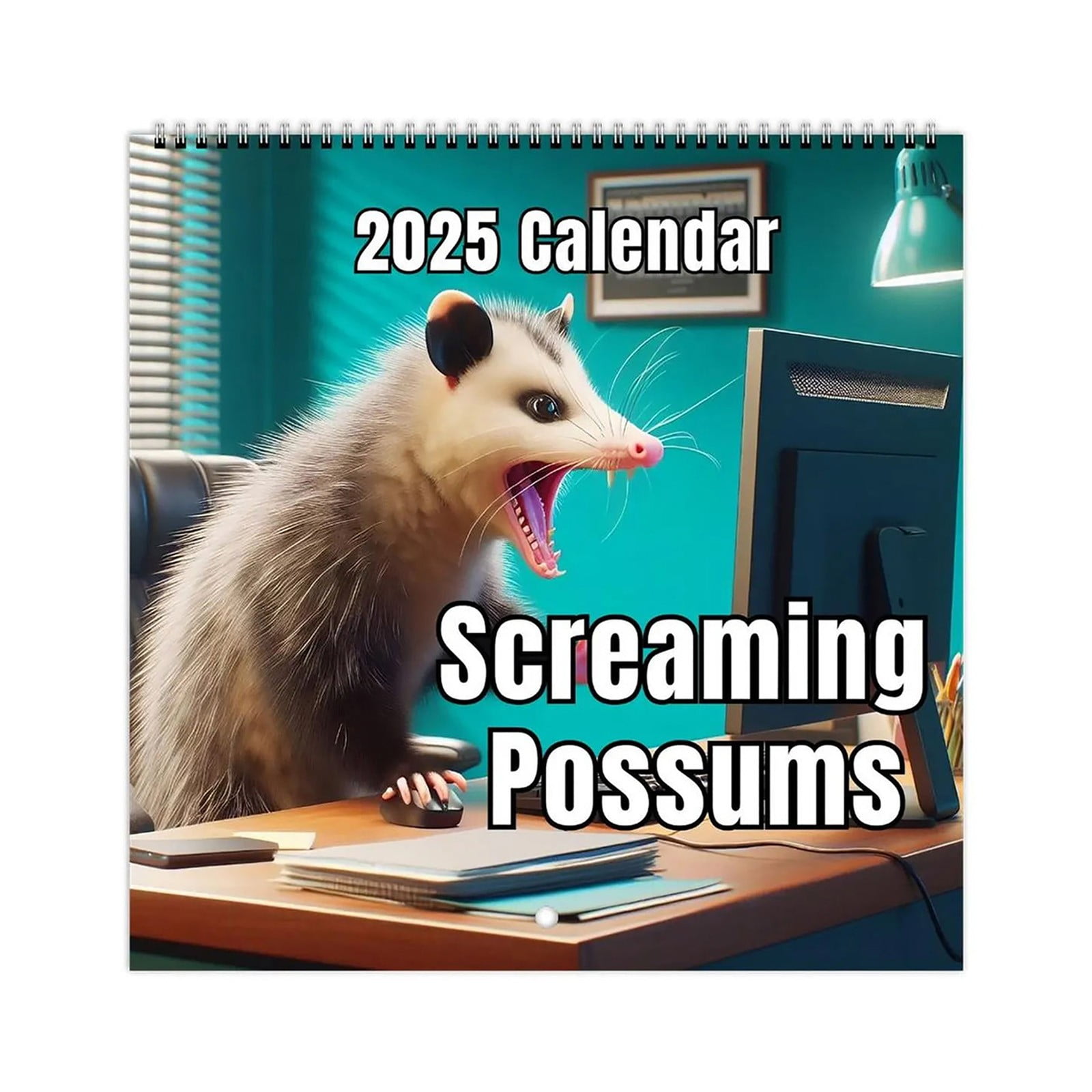 2025 Hilarious Screaming Possums Calendar, Monthly Wall Calendar for Possum Lovers, 8"×8 ...