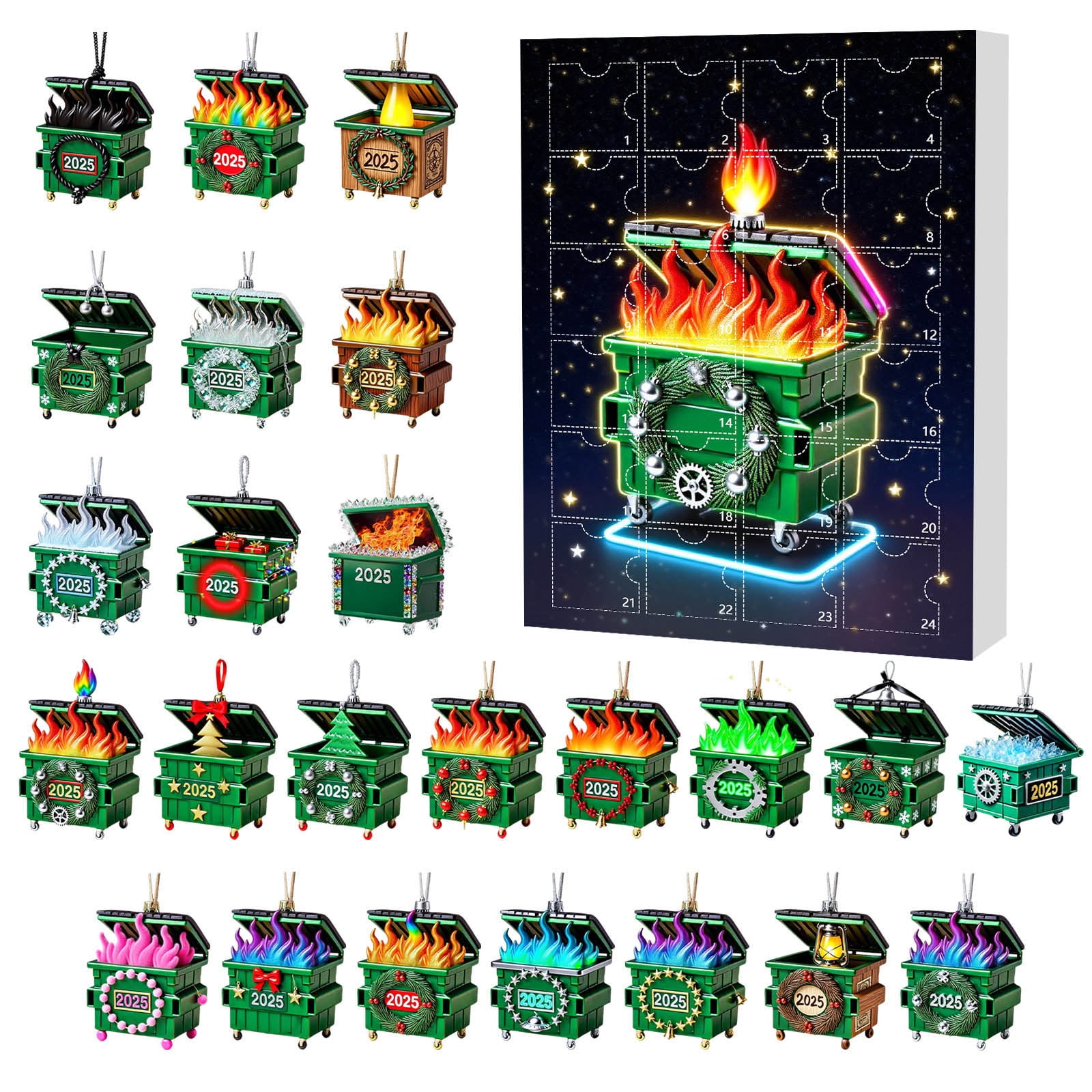 2025 Holiday Advent Calendar Set Commemorative Collectible Home with ...