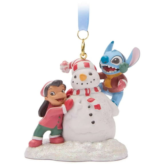 2025 Holiday Lilo & Stitch with Snowman Sketchbook Ornament - Walmart.com