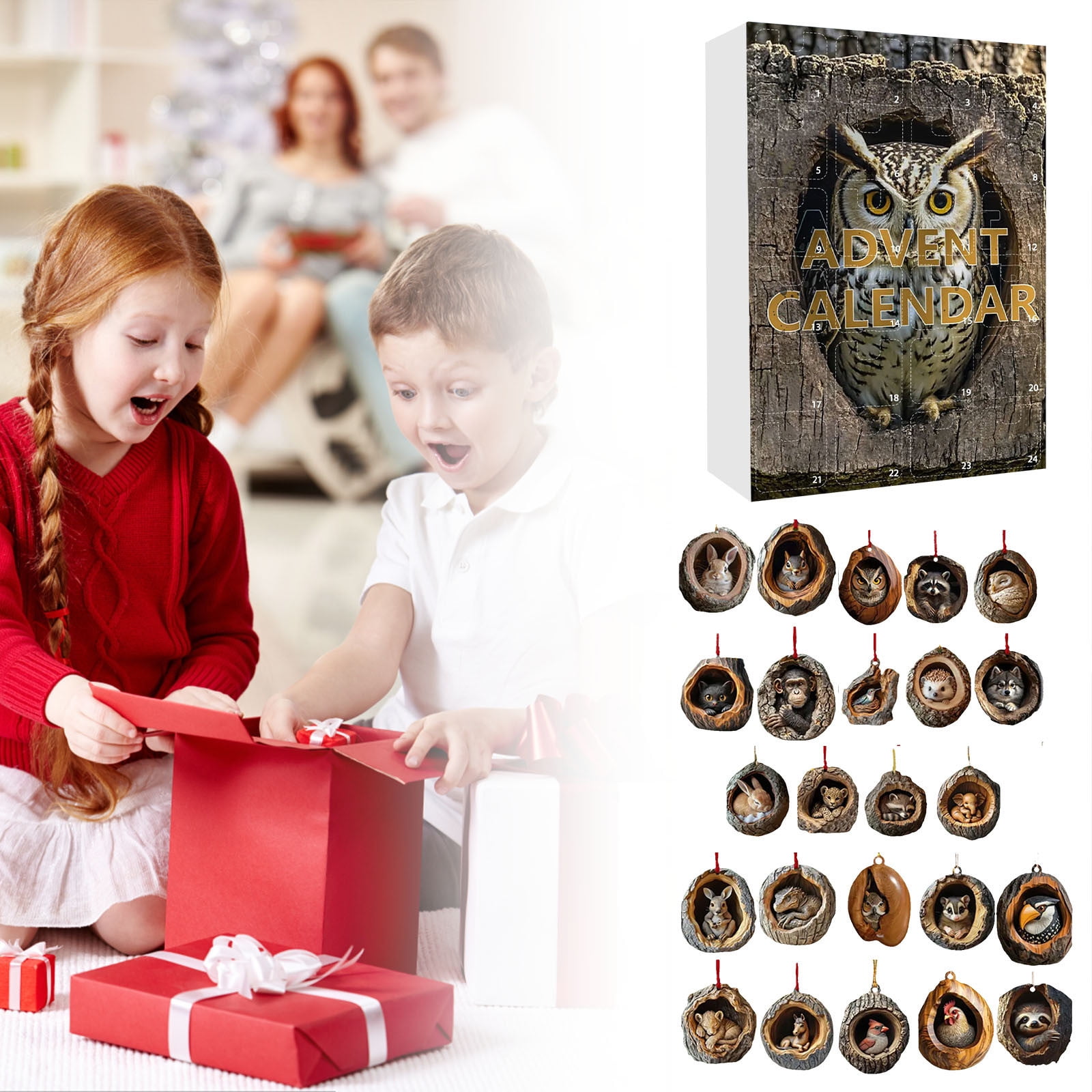 2025 Hole Animal Advent Calendar - Hollow Animal Countdown Blind for ...