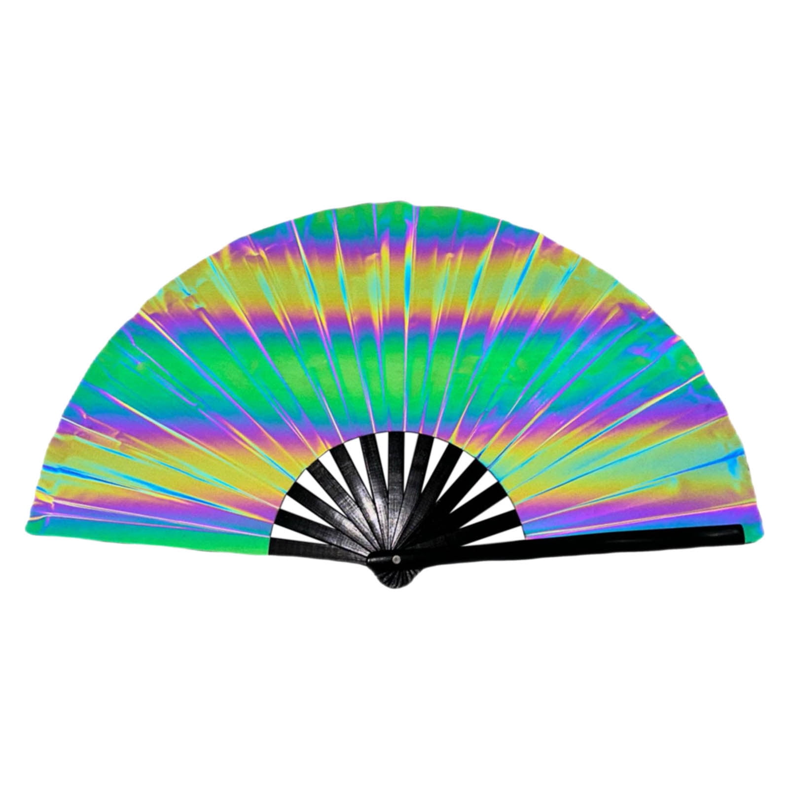 2025 Holographic Folding Clap Fan for Line Dancing & Martial Arts ...