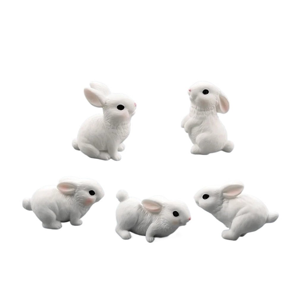 2025 Hot Easter Cute Rabbit Figurine Diy Landscape Home Kawaii Room ...