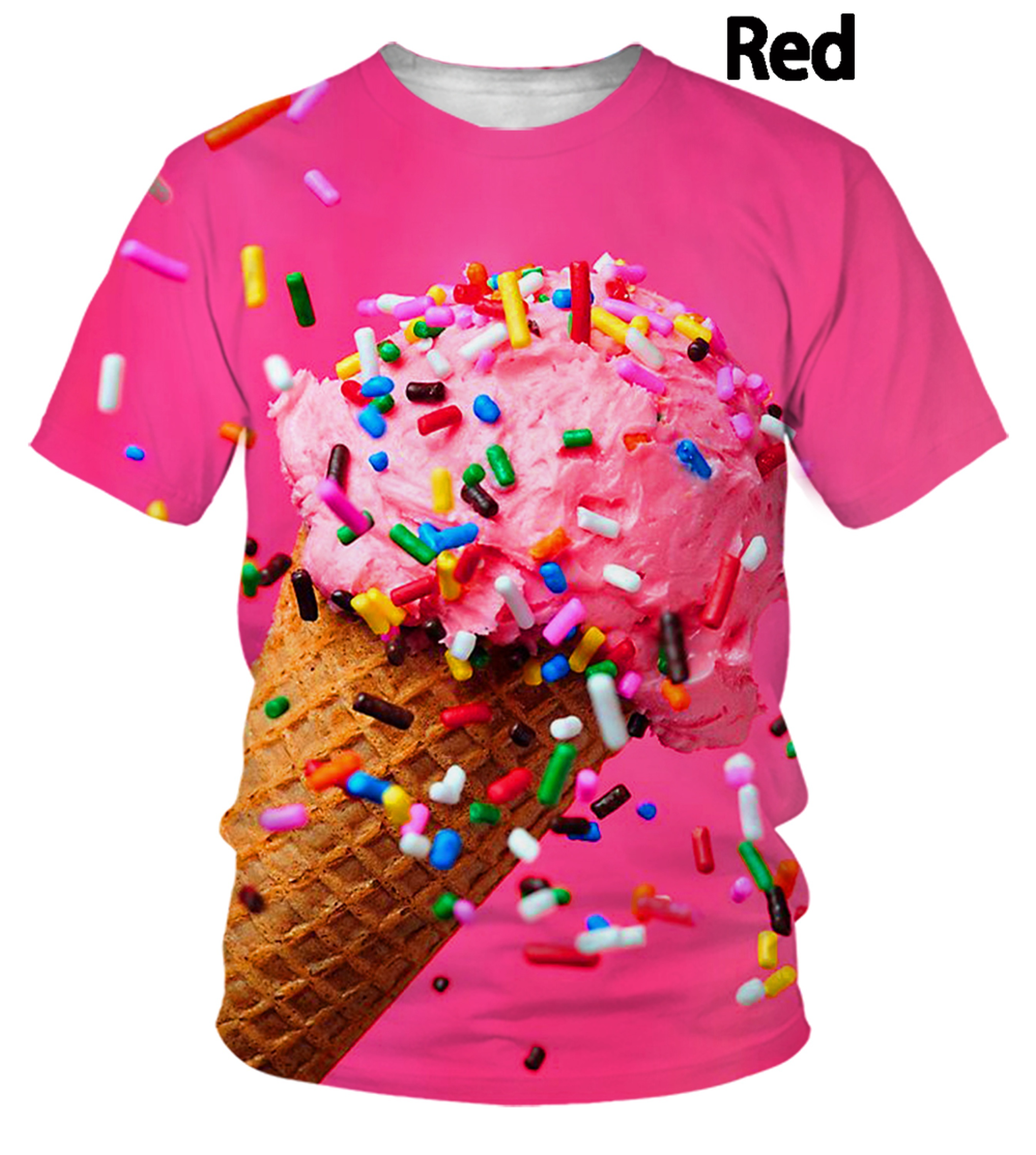 2025 Hot Newest Women/men Ice Cream 3d Print T-shirt - Walmart.com