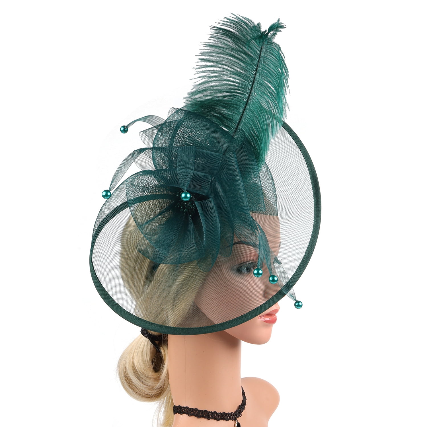 2025 Hot Sale Mesh Feather Headwear Bowknot Versatile Hairband Hair ...