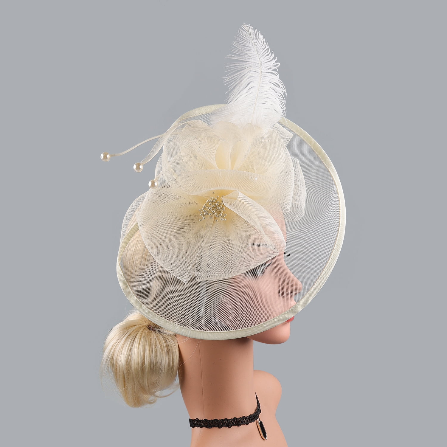 2025 Hot Sale Mesh Feather Headwear Bowknot Versatile Hairband Hair ...