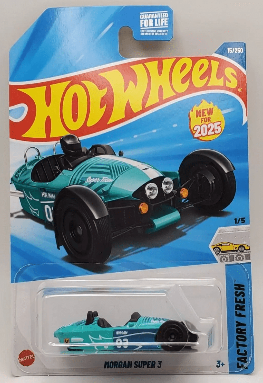 2025 Hot Wheels Morgan Super 3 Teal 15/250 HW Factory Fresh 1/5 ...
