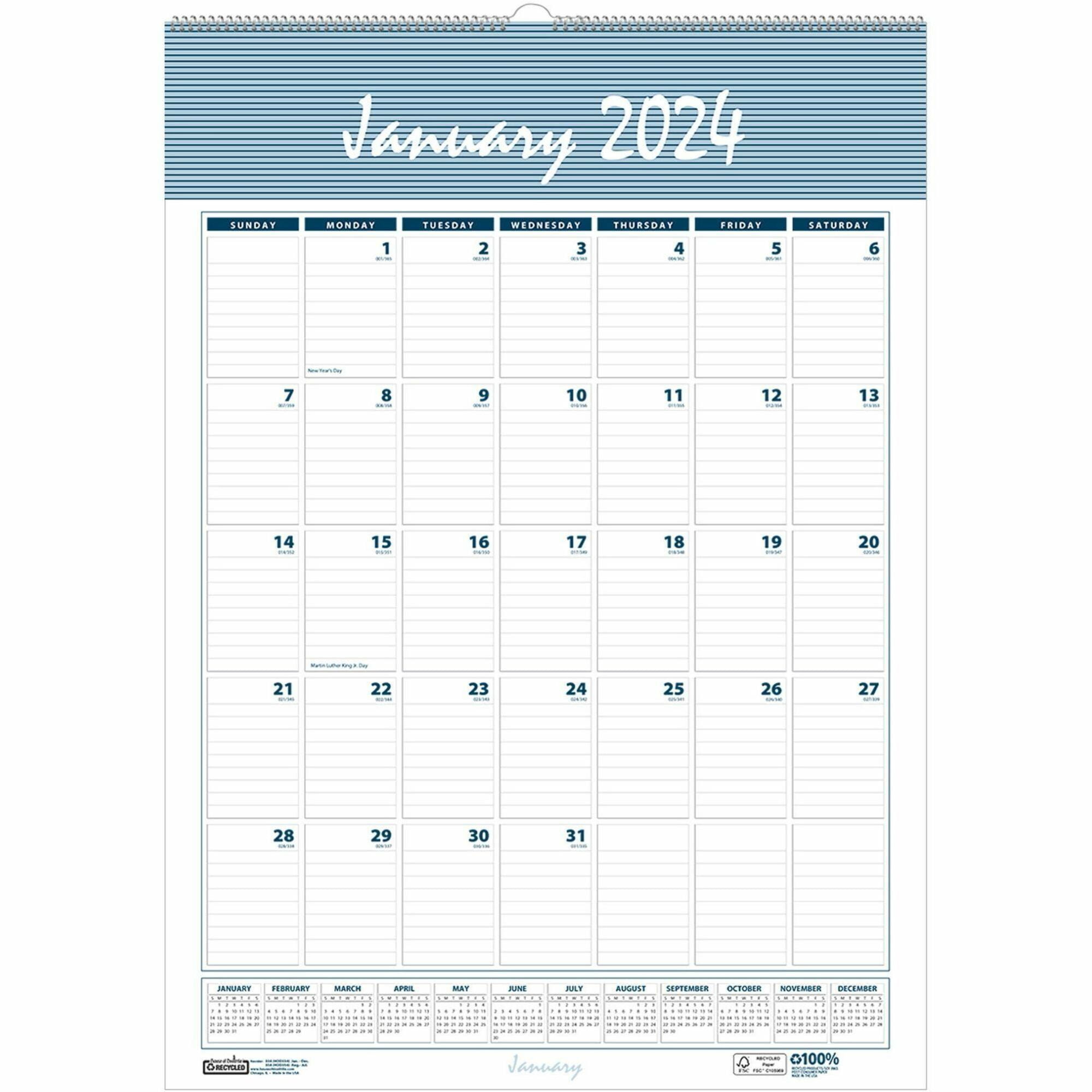 2025 House of Doolittle Bar Harbor 22" x 31" Monthly Wall Calendar ...