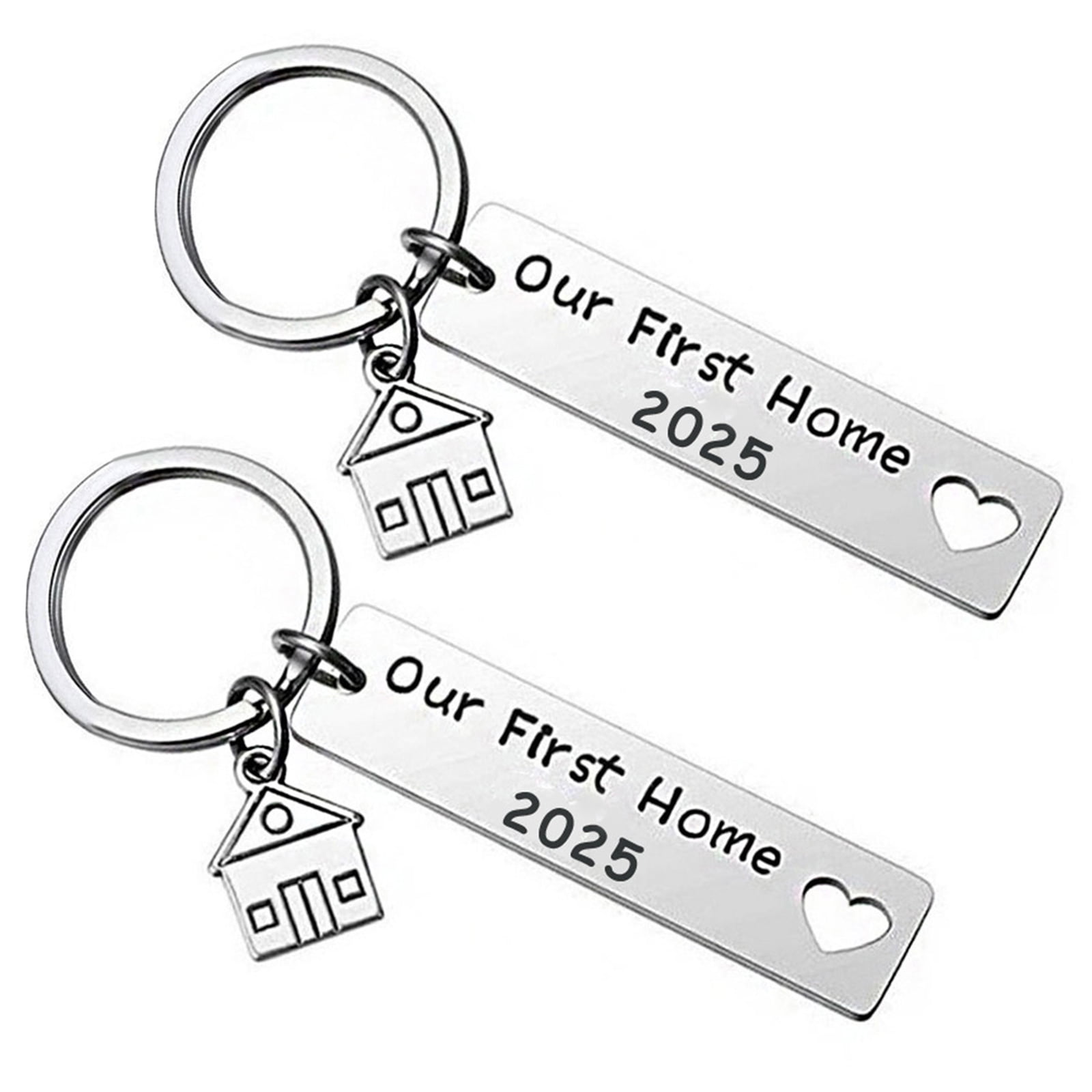 2025 Housewarming Stainless Steel Keychain Set Stylish Keyrings Pendant ...
