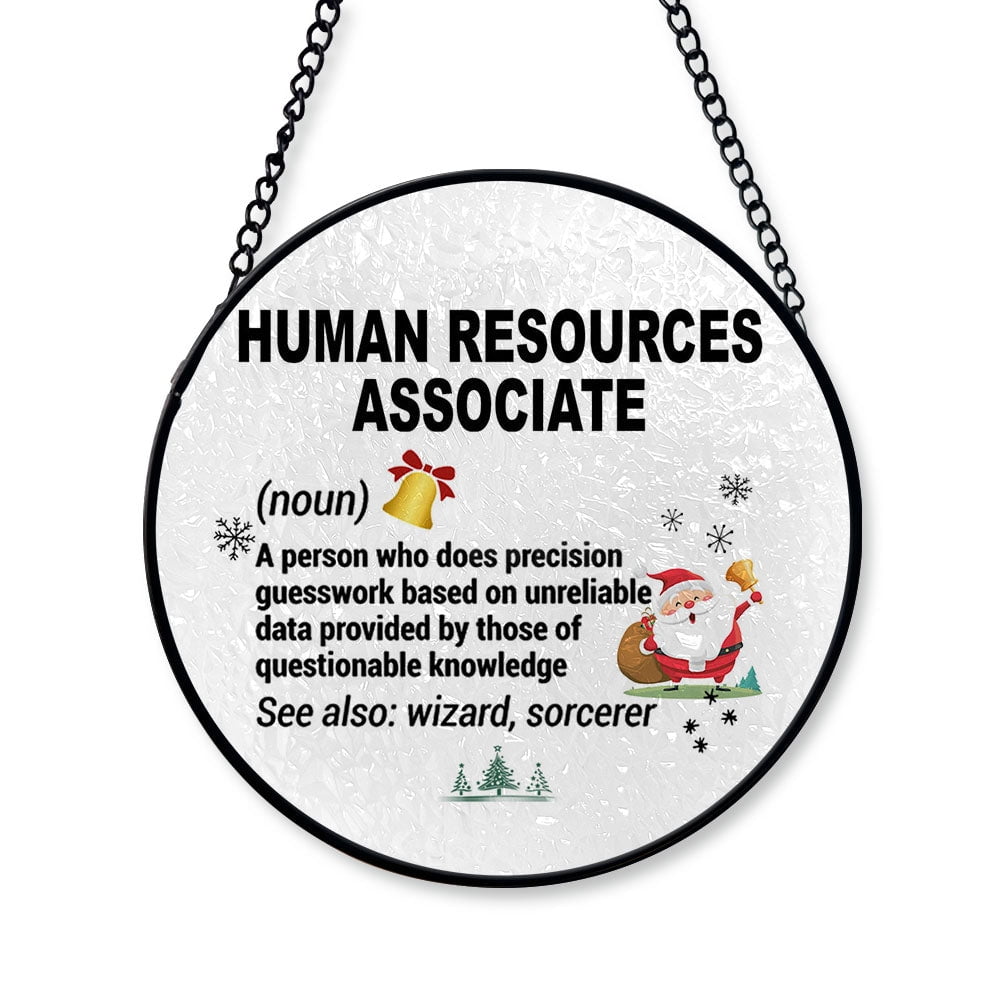 2025 Human Resources Associate Stained Glass Window Hanging Christmas ...