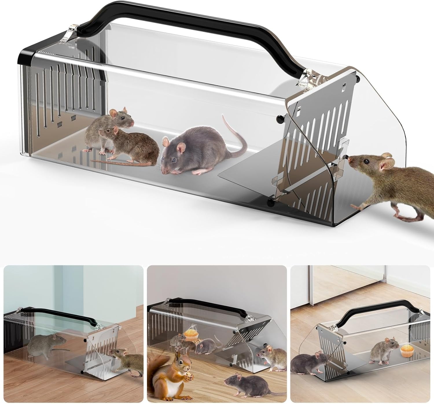 2025 Humane Mouse Trap Indoor Animal Humane Live Cage Trap,Sensitive ...