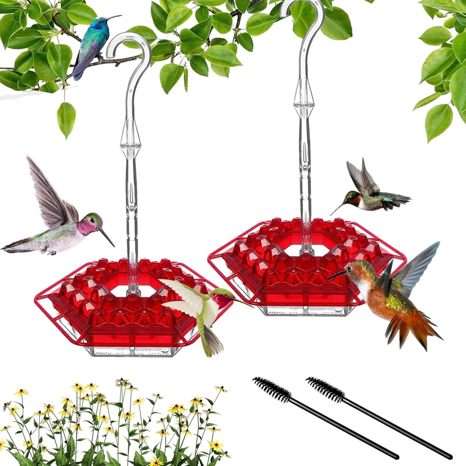 2025 Hummingbird Feeders for Outdoors - Shirem Hummingbird Feeder 30 Feeding Port Bird Easy ...