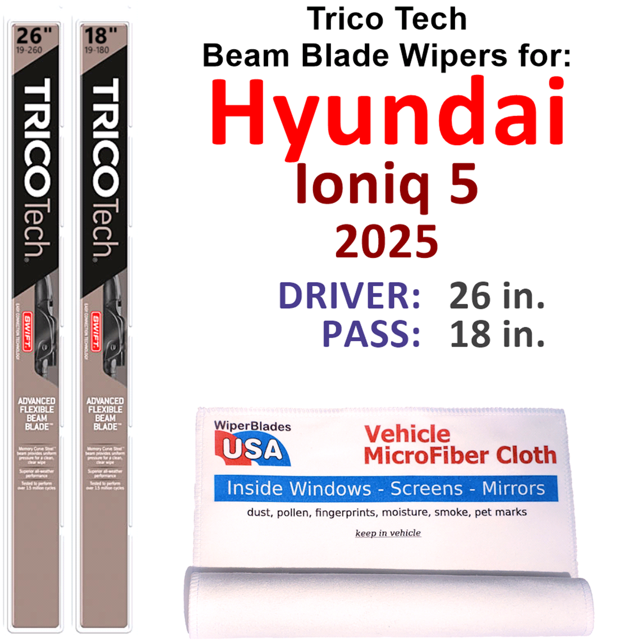 2025 Hyundai Ioniq 5 Beam Blade Wipers (Set of 2) - Walmart Business ...