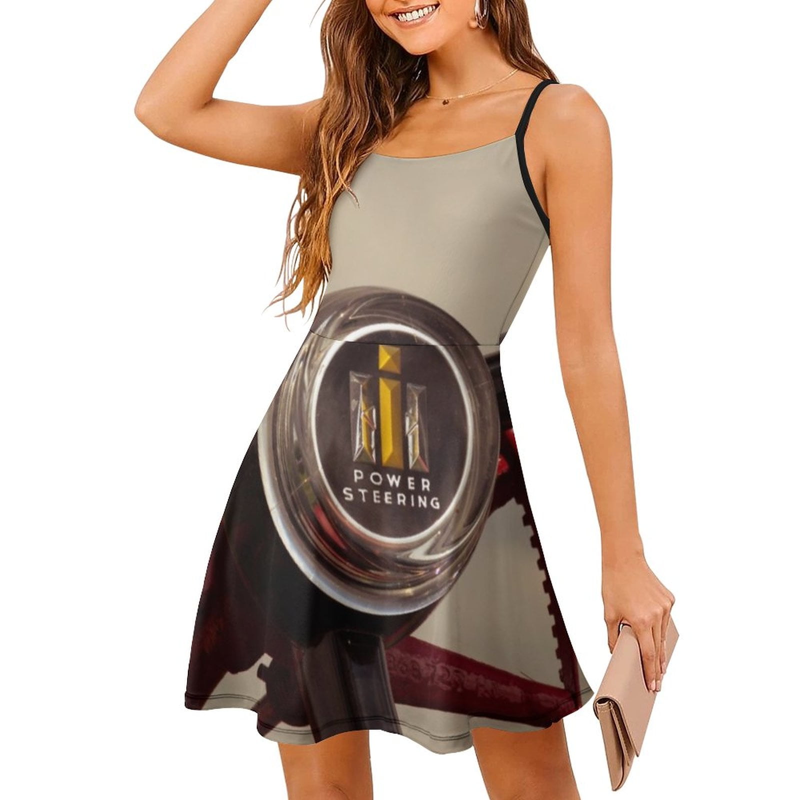 2025 Ih Power Square Neck Dress Sweet Summer Dress Women Elegant Halter Print Dress Enzwell ...