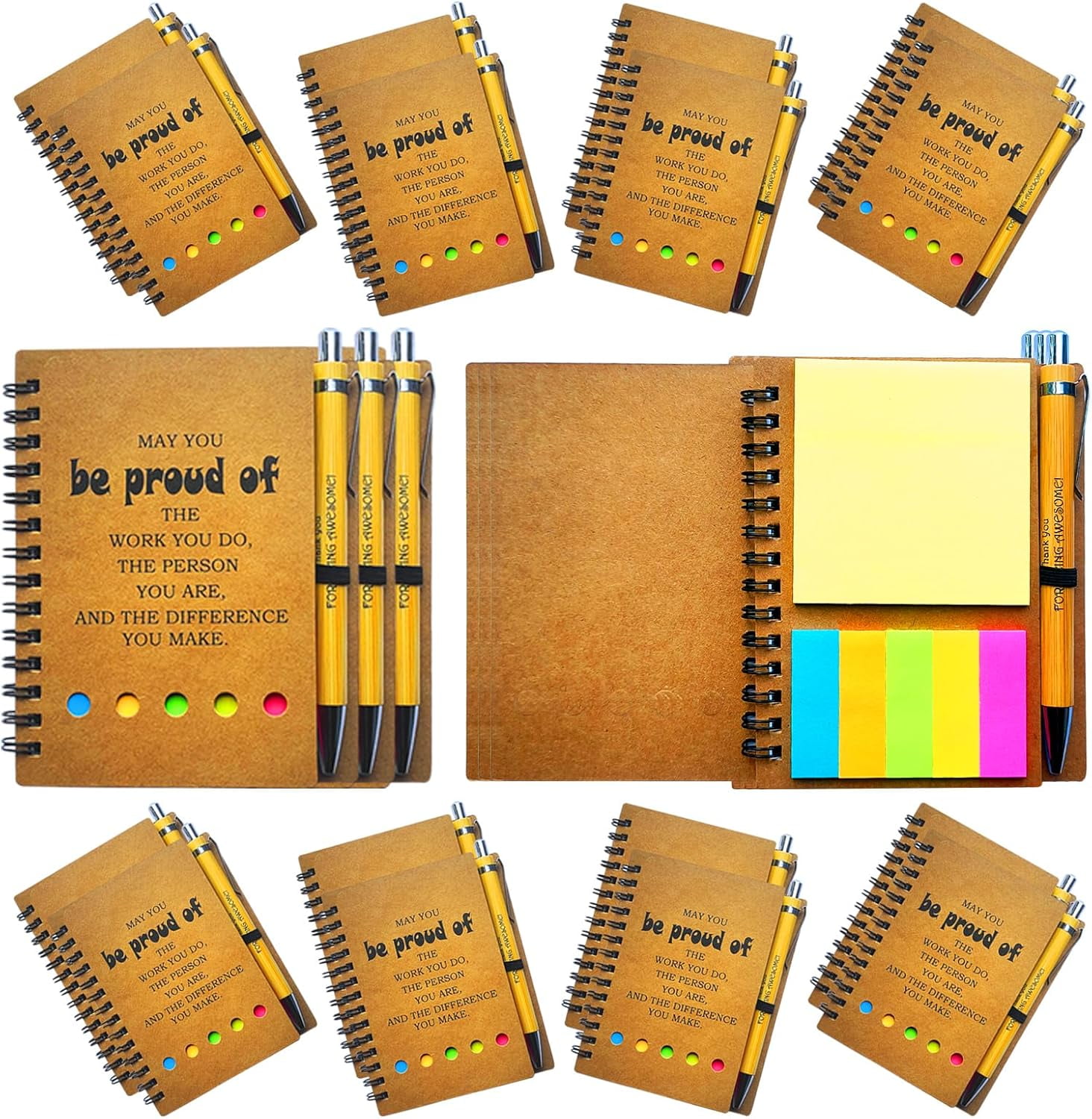 2025 Inspirational Spiral Notebook 50 Sets Portable Employee ...