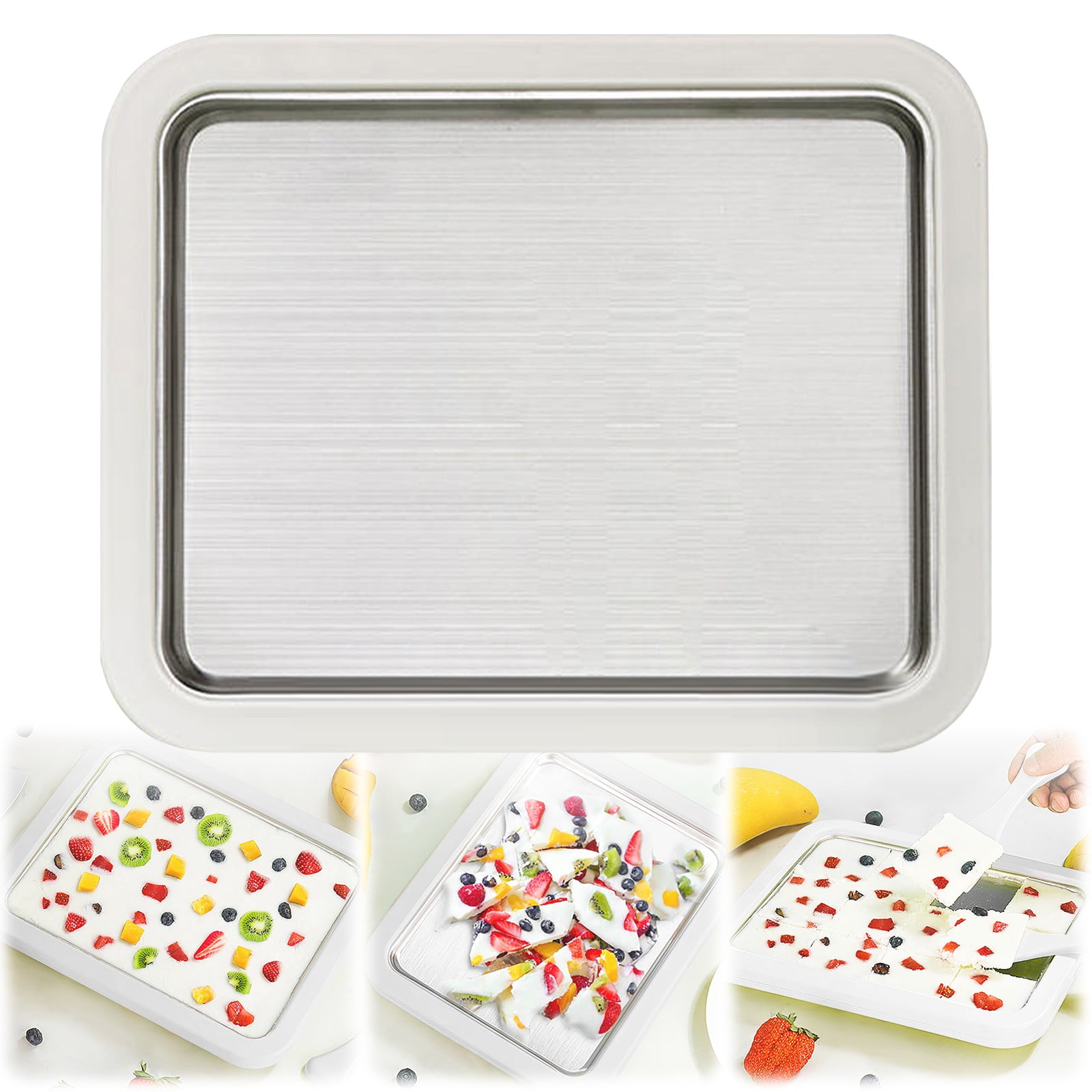 2025 Instant Rolled Ice Cream Maker DIY Homemade Gelato Sorbet Frozen ...