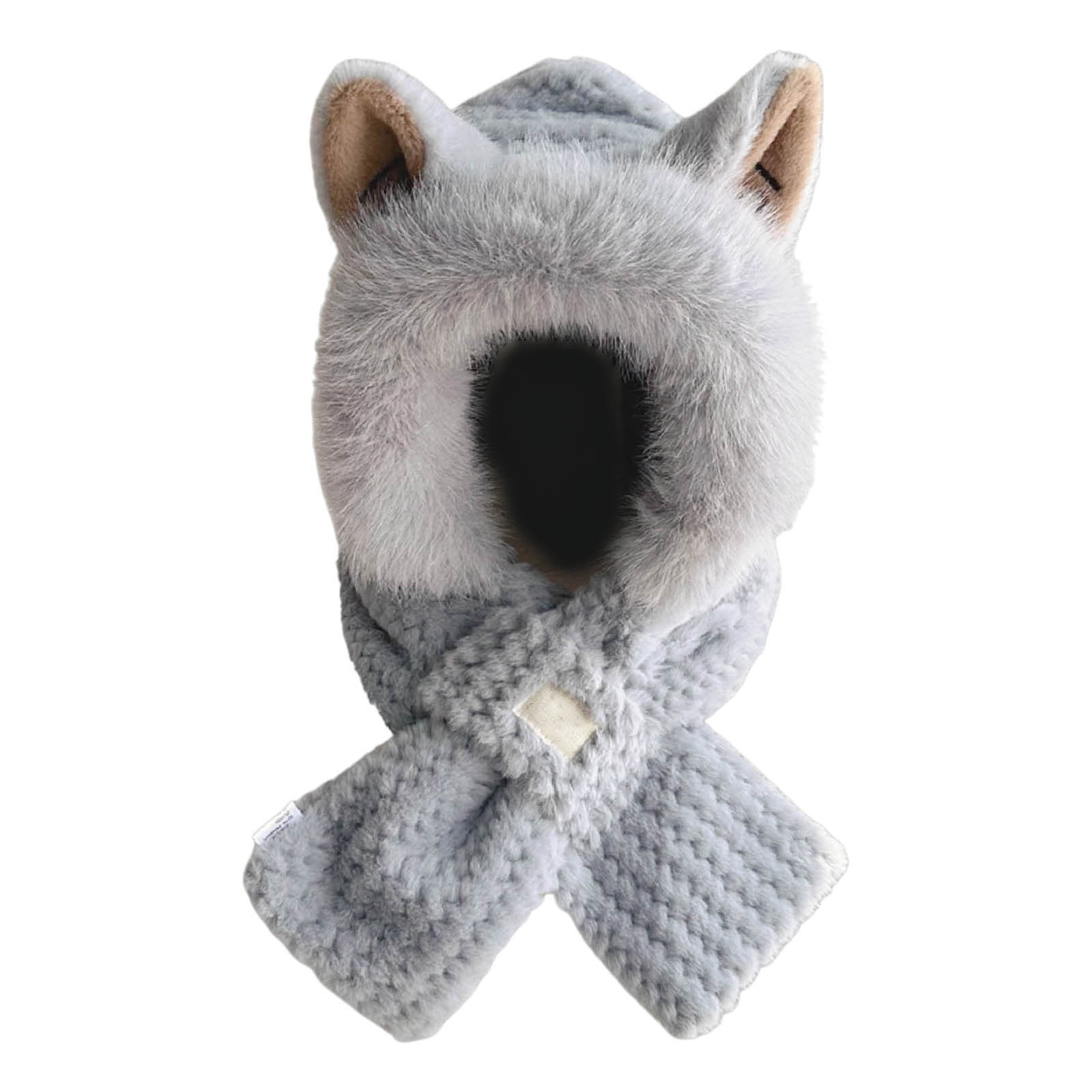 2025 Integrated Ear Windproof Cap Scarf Winter Warm Hat for Women Cute ...