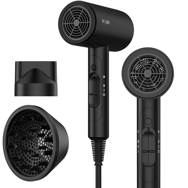 2025 Ionic Hair Dryer with Diffuser Brush - Professional Blow Dryer for ...