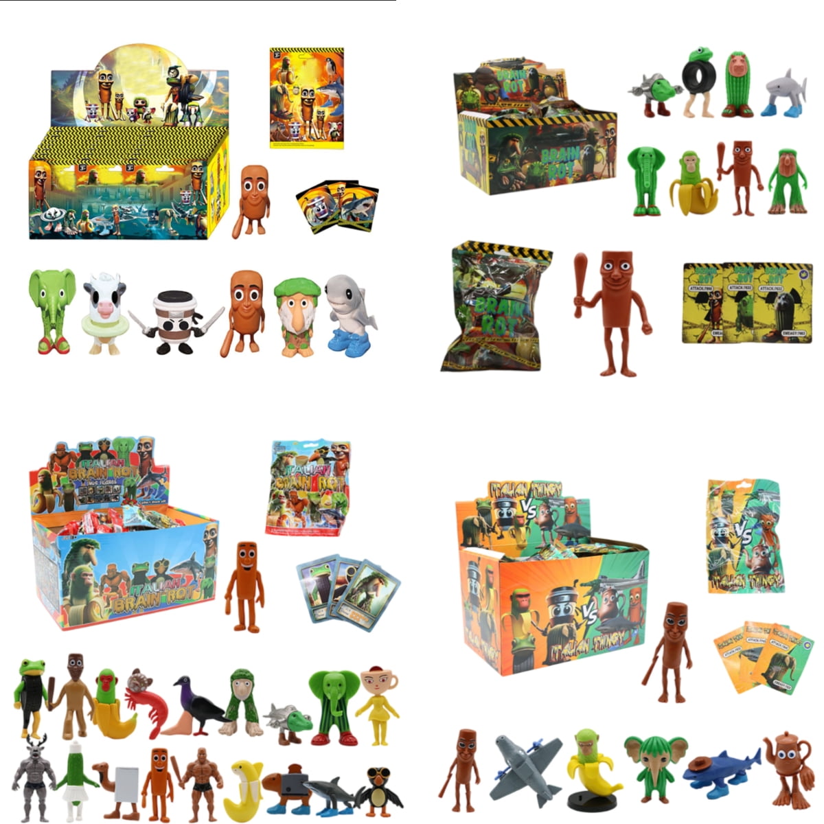 2025 Italian Brainrot AI Italian Animals Collection Doll Toys,4 Inch ...