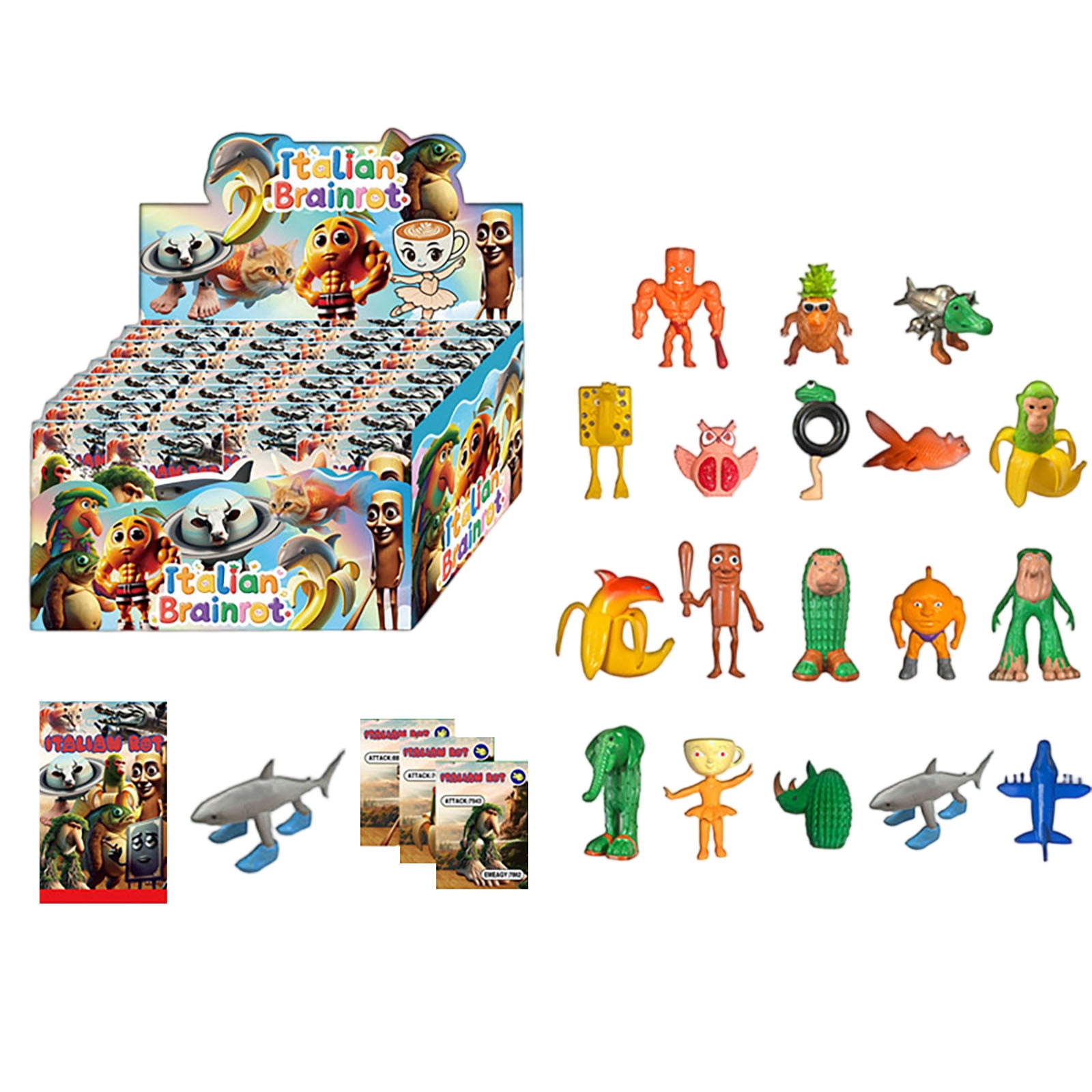 2025 Italian Brainrot Blind Box Toys Set - 24 Pcs Brainrot Tralalalero ...